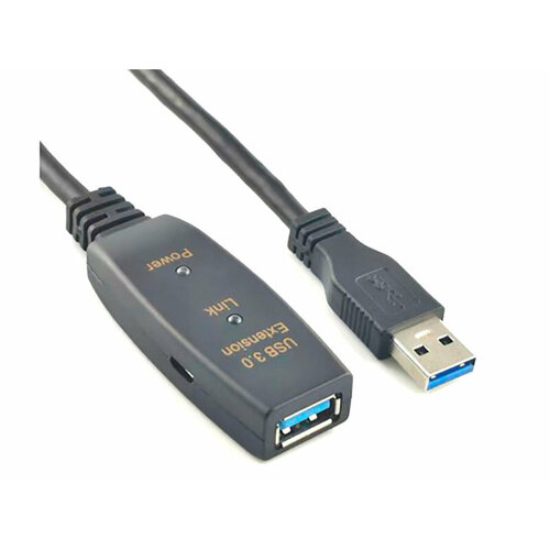 Кабель USB 3.2 Gen 1 AM AF 30 метров активный KS-IS