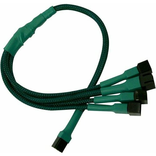 Разветвитель 3-pin - 4x 3-pin, Nanoxia Green (NX34A30G)
