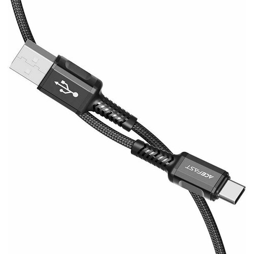 Кабель USB - USB Type-C, 1.2м, ACEFAST C1-04 Black (AF-C1-04-BK)