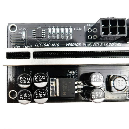 Расширитель плата-адаптер Riser/ Райзер VER010S Plus USB 3.0 PCIE / PCI Express X16 GPU SATA, 15 контактов на 6 контактов, светодиодный индикатор п.