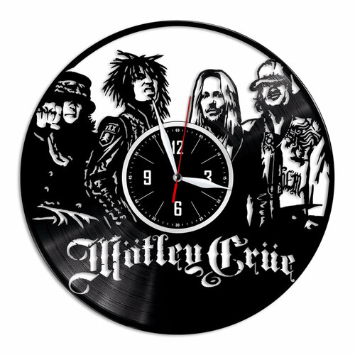 Motley Crue - настенные часы из виниловой пластинки