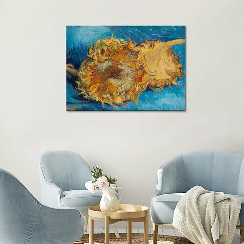 Картина/Картина на холсте/Картина на холсте для интерьера/ Картина на стену/ Картина в подарок для дома/ - Подсолнухи Ван Гог 40х60