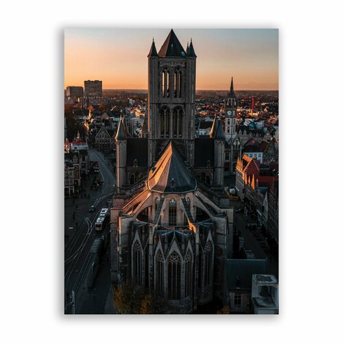 Постер, плакат на бумаге / Бельгия - Архитектура / Размер 30 x 40 см