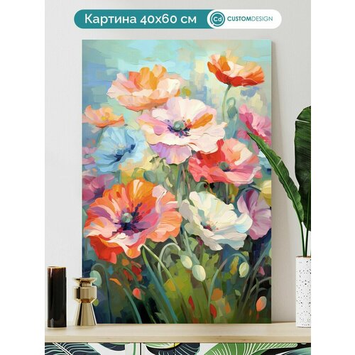 Картина на стену большая Цветы 40х60 см