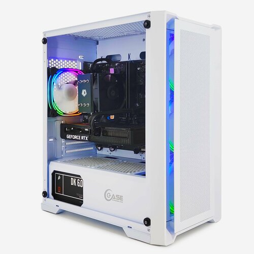 Игровой PC юкомс Ryzen 5 7500F, RTX 3060 Ti 8GB, SSD 2TB, 32GB DDR5, БП 500W, win 10 pro, White game case