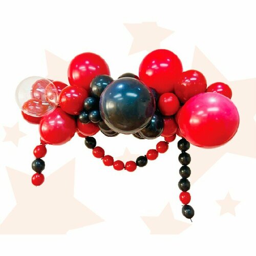 Набор для создания композиций из воздушных шаров, набор 52 шт, черный, бордо