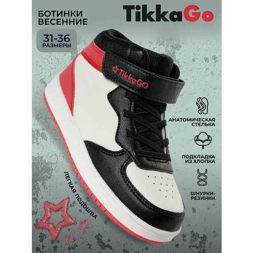 Кроссовки TikkaGo, размер 32, красный, белый