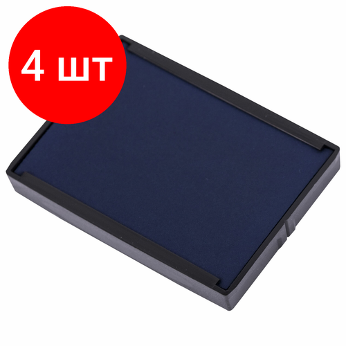 Комплект 4 шт, Подушка сменная 50х30 мм, синяя, для TRODAT 4929, 4729, арт. 6/4929, 4509