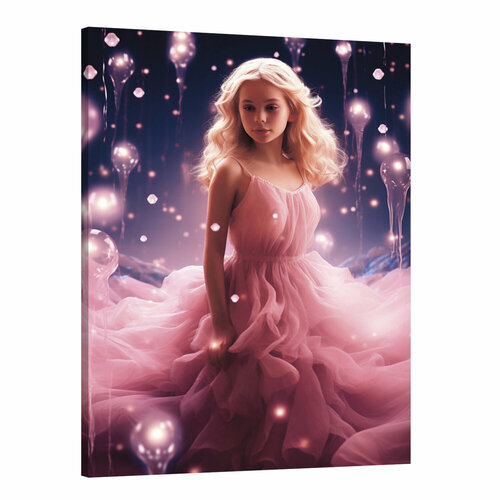 Интерьерная картина 50х70 "Розовое волшебство для девочки"