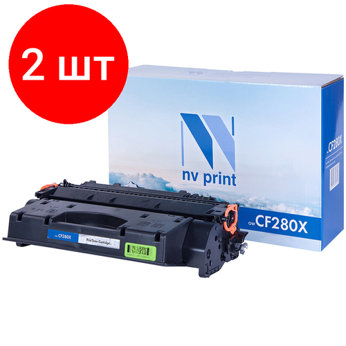Комплект 2 шт, Картридж совм. NV Print CF280X (№80X) черный для HP LJ Pro 400 M401/Pro 400 MFP M425 (6900стр.)
