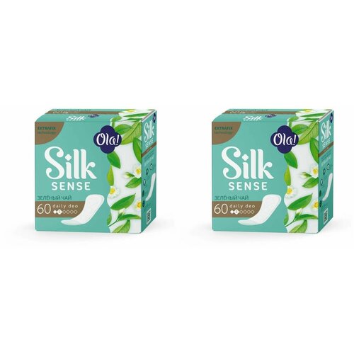 Ola! Прокладки ежедневные Silk Sense DAILY DEO Зеленый чай 60 шт, 2 упаковки