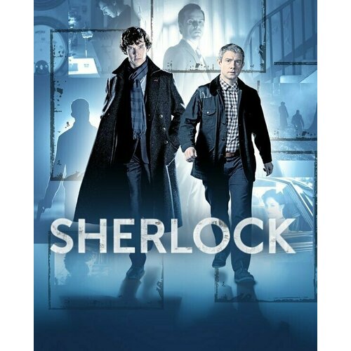 Плакат, постер на бумаге Шерлок (Sherlock), Пол МакГиган, Коки Гидройч, Эрос Лин. Размер 21 х 30 см