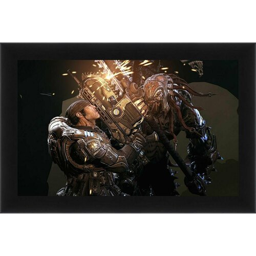 Плакат, постер на холсте Gears Of War 2. Размер 30х42 см