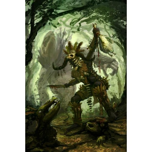 Плакат, постер на холсте Blizzard-Diablo, Близзард-Диабло. Размер 21 х 30 см