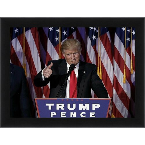 Плакат, постер на холсте Дональд Трамп 45-й президент США. Размер 60 х 84 см