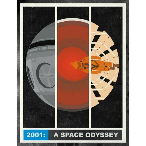 Плакат, постер на холсте 2001: a space odyssey/Космическая одиссея 2001. Размер 42 х 60 см