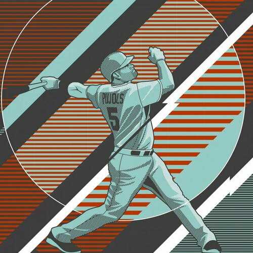 Плакат, постер на холсте Baseball/Бейсбол. Размер 30 х 42 см