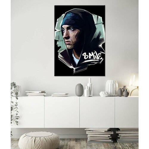 Картина/Картина на холсте/Картина на холсте для интерьера/Картина на стену/Картина в подарок для дома/Эминем Арт (4) - Eminem Art (4) 20х30