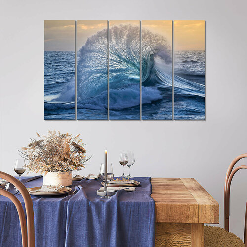 Модульная картина/Модульная картина на холсте/Модульная картина в подарок/волна в море-a wave in the sea 150х100