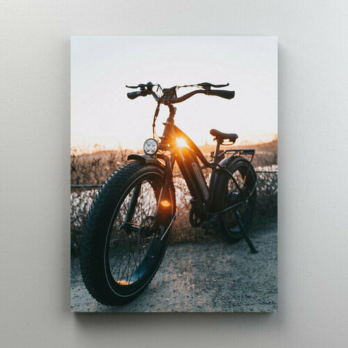 Интерьерная картина на холсте "Электрический велосипед", размер 30x40 см