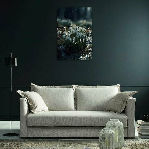 Картина на холсте 40x60 Альянс Лес "Подснежник, цветы 2" на подрамнике / интерьер/ декор