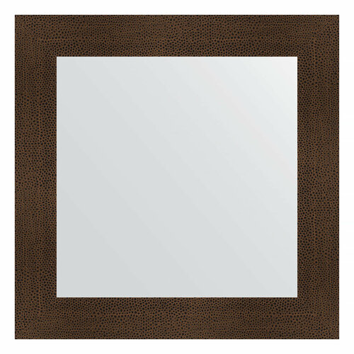 Зеркало настенное EVOFORM в багетной раме бронзовая лава, 70х70 см, для гостиной, прихожей, кабинета, спальни и ванной комнаты, BY 3152