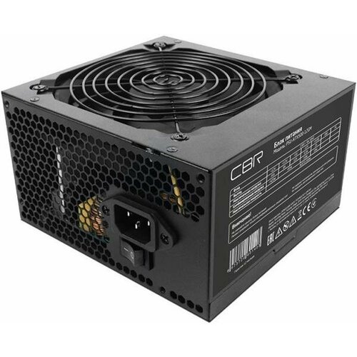 Блок Питания CBR ATX 500W 80+ Bronze, APFC, 0.6mm, 20+4pin, 1*8-pin(4+4P), 2*6+2pin, 4*SATA, 4*IDE, 12cm fan, 1.5м кабель питания, черный [PSU-ATX500-