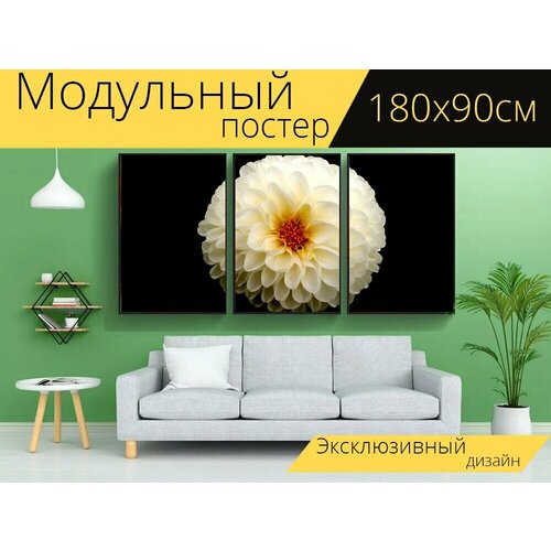 Модульный постер "Природа, цветок, рабочий стол" 180 x 90 см. для интерьера