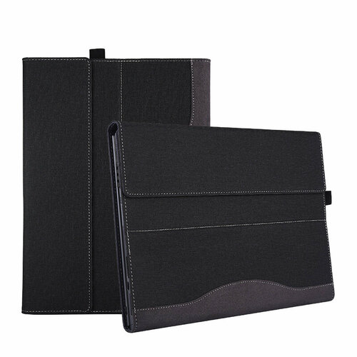Чехол-клатч-сумка MyPads для Lenovo Yoga Tablet Duet 7 (13IML05) 13 с отделением под клавиатуру из водоотталкивающей ткани под джинсу черный