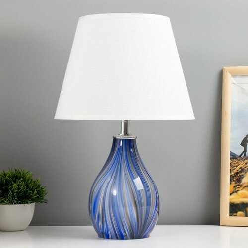 RISALUX Настольная лампа "Фьюжн" E14 40Вт синий 25х25х39 см RISALUX