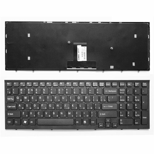 Клавиатура для ноутбука Sony Vaio VPC-EB Series. Черная, с рамкой.