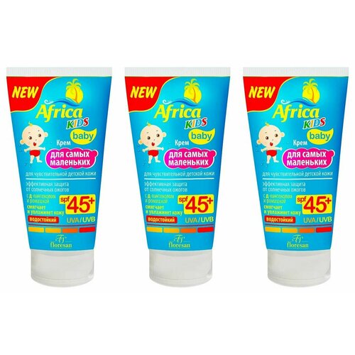 Floresan Africa kids Крем для самых маленьких для чувствительной детской кожи SPF 45+, 50 мл, 3 шт