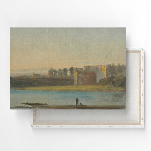 Картина на холсте, репродукция / Юхан Кристиан Даль - View over the Elbe / Размер 40 x 53 см