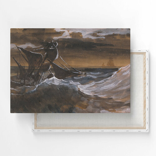 Картина на холсте, репродукция / Sailboat on a Raging Sea / Теодор Жерико / Размер 30 x 40 см