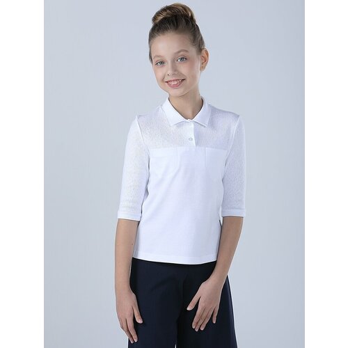Школьная блуза LADNO, размер 76, белый