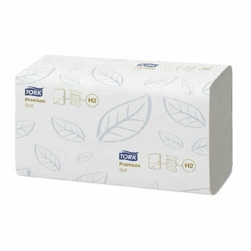Полотенца бумажные листовые Tork Premium Multifold, система H2, 2 сл, 110 л, 1 пачка (арт: 100288)