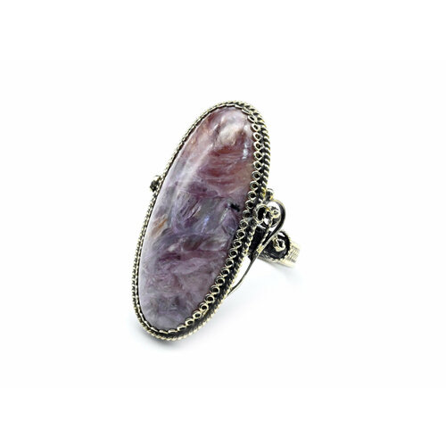 Кольцо, чароит, размер 17, фиолетовый