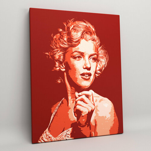 Картина на холсте (интерьерный постер) "Мерилин Монро" фильмы, с деревянным подрамником, размер 30x40 см