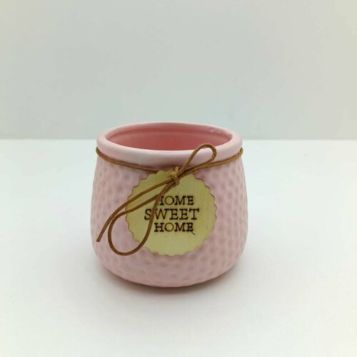 Горшок керамический "Home sweet home" розовый d9 h10.5 /0,4л