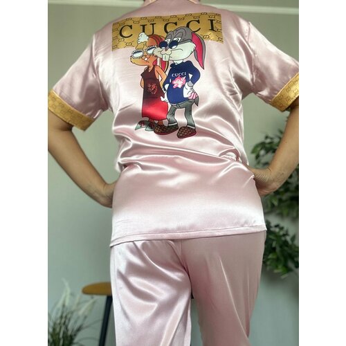 Пижама , размер XL, розовый
