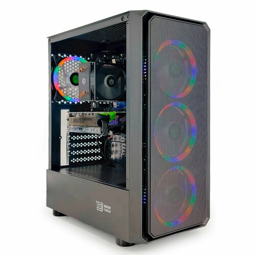 Игровой PC юкомс i5 14400, RTX 3060 8GB, HDD 1TB, SSD 480GB, 16GB DDR4, БП 500W, win 10 pro, Black game case