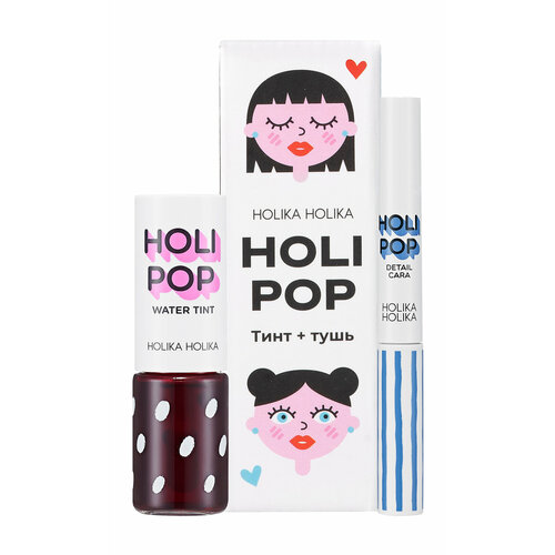 HOLIKA HOLIKA Набор для макияжа Holipop Makeup (Тушь для ресниц + Тинт для губ)