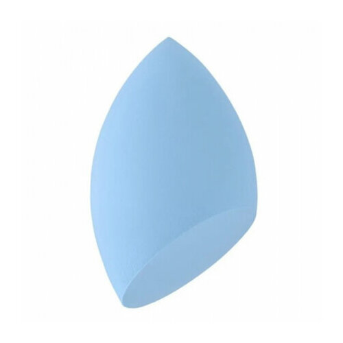 Спонж косметический для макияжа лица срезанный голубой BLUE, в упаковке 6см