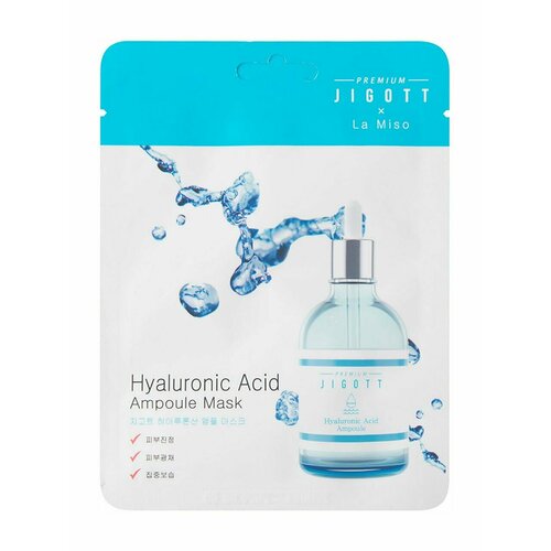 Тканевая ампульная маска с гиалуроновой кислотой Premium JigottLa Miso Hyaluronic Acid Ampoule Mask