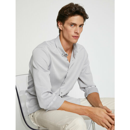 Рубашка KOTON, размер M, серый