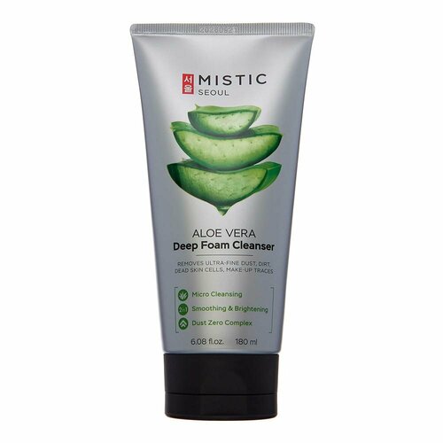 MISTIC ALOE VERA Deep Foam Cleanser Глубокоочищающая пенка для умывания с экстрактом Алоэ Вера 180ml