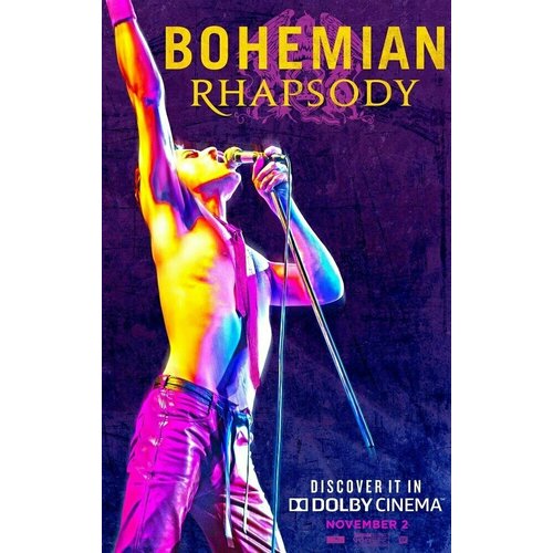 Плакат, постер на холсте Богемская Рапсодия (Bohemian Rhapsody), Брайан Сингер. Размер 21 х 30 см