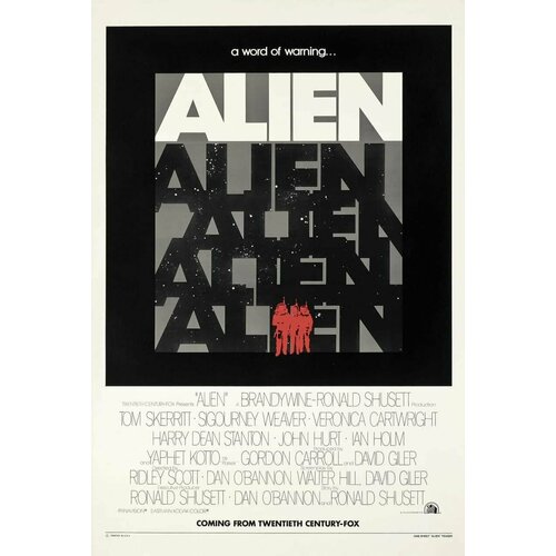 Плакат, постер на холсте Чужой (Alien, 1979г). Размер 21 на 30 см