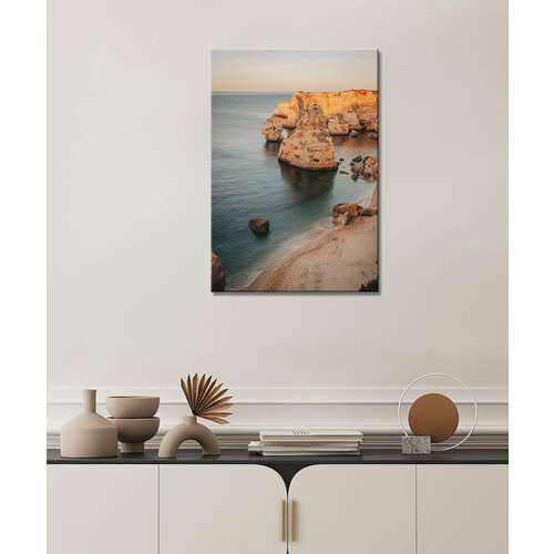 Картина/Картина на холсте для интерьера/Картина на стену/Картина для кухни/ - Португалия океан скалы 17 20х30