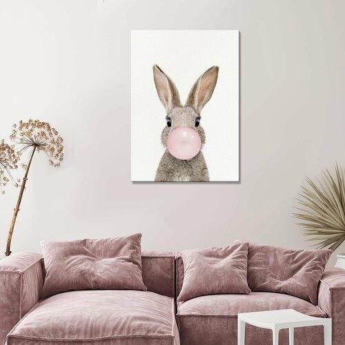 Интерьерная картина - "кролик с жвачкой 50х70"